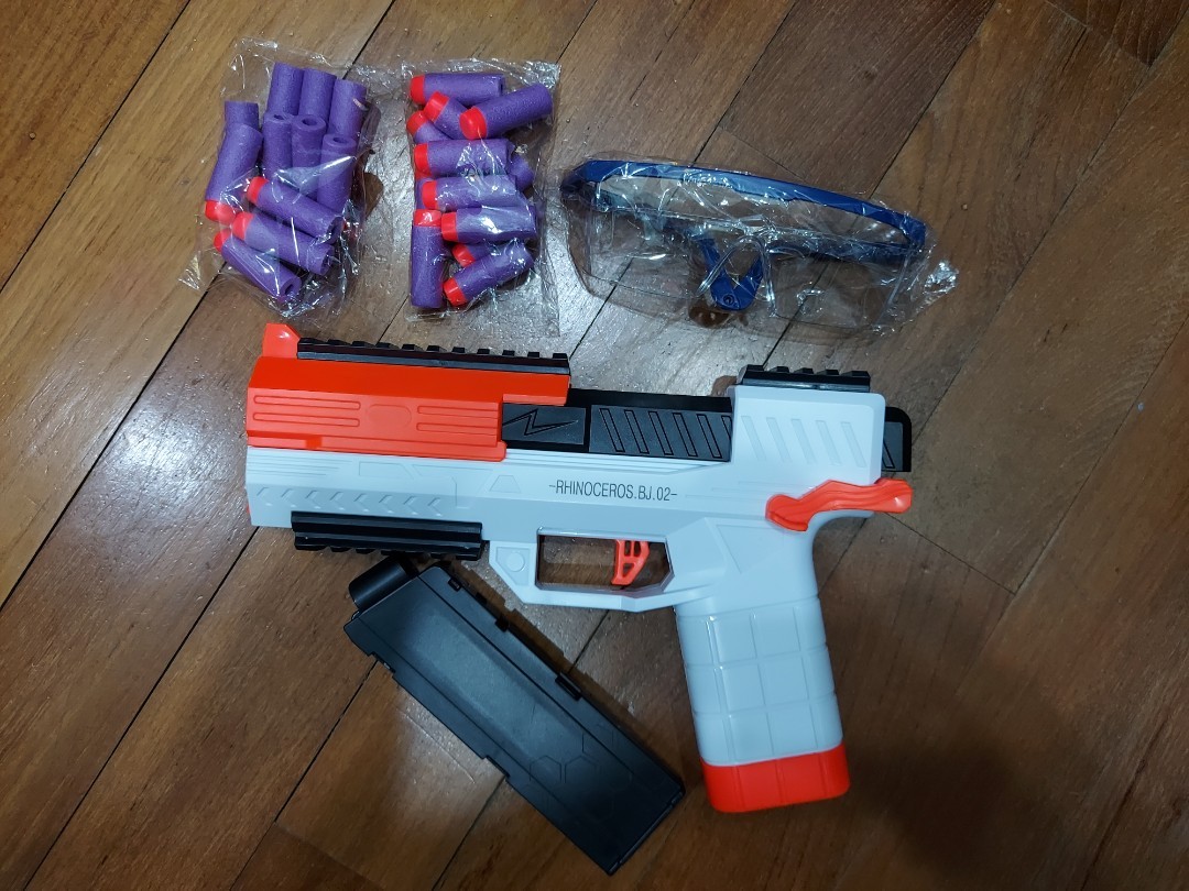 Nerf Rhinoceros "Gecko" Pistol, Hobbies & Toys, Toys & Games on Carousell