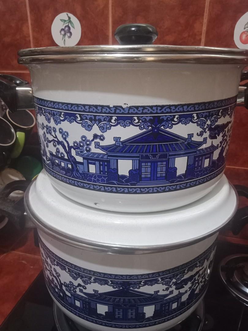 Panci set Enamel Jadul, Kitchen & Appliances di Carousell