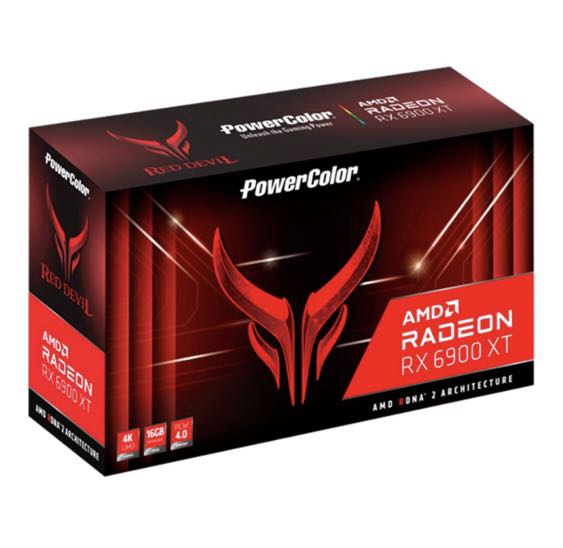 PowerColor AMD Radeon RX 6900 XT Red Devil Overclocked Triple-Fan 16GB ...