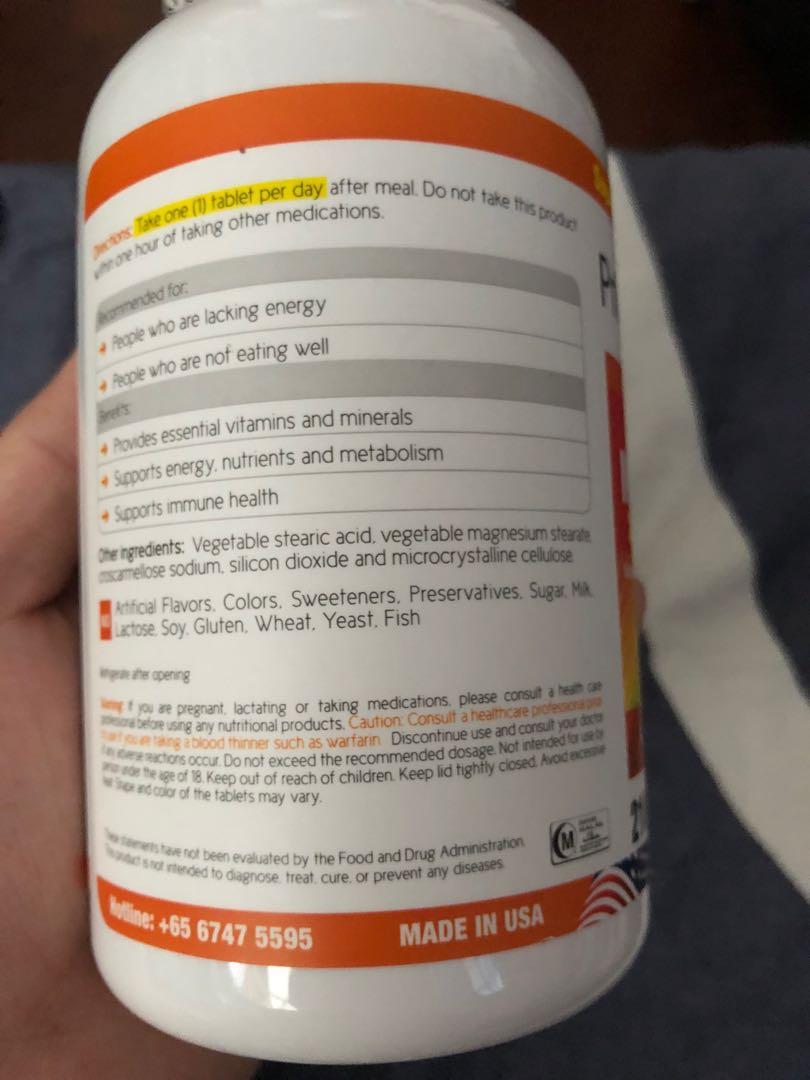 Principle Nutrition Complete 1 Multi Vitamin, Health & Nutrition ...