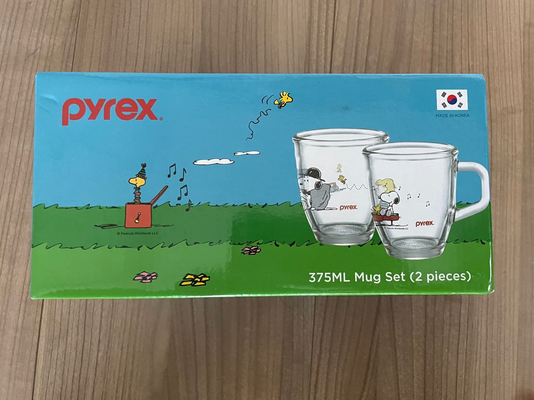 Pyrex 375ml Peanuts Limited edition mug set, Furniture & Home Living ...