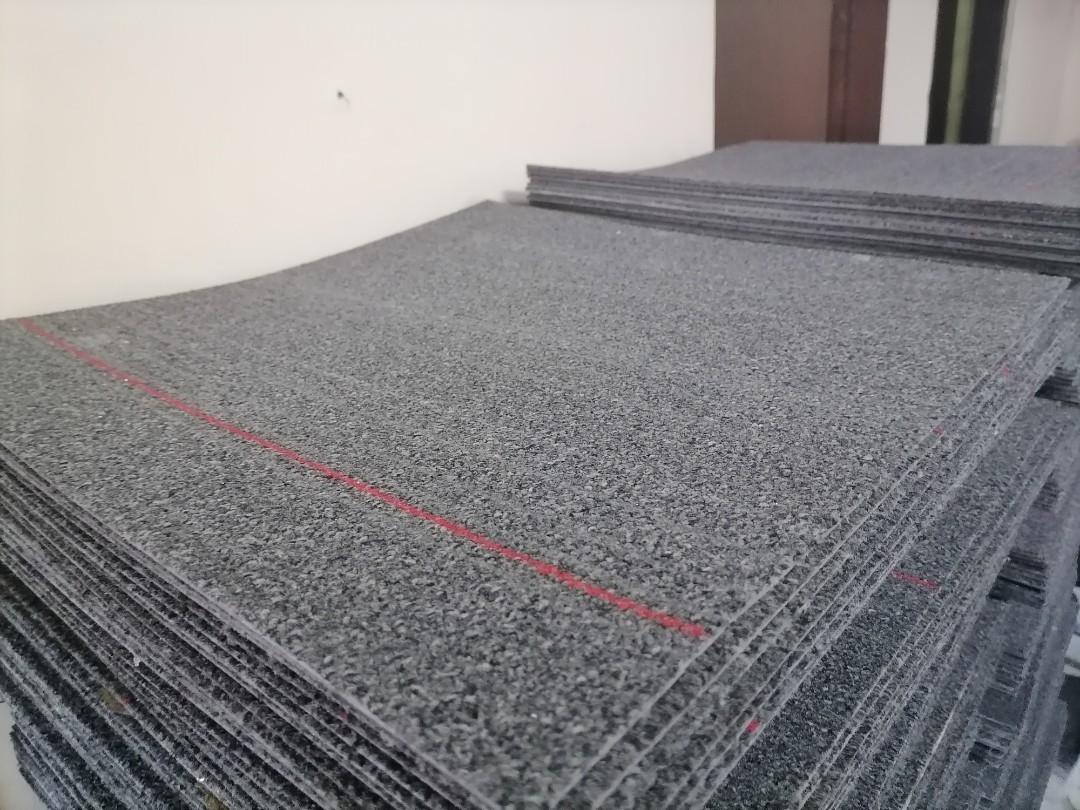 Rubberized Carpet tile, Furniture & Home Living, Home Decor, Carpets ...