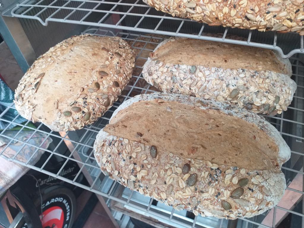Rustic Artisan Sourdough Multi-Grains Country Loaves On Fermented ...