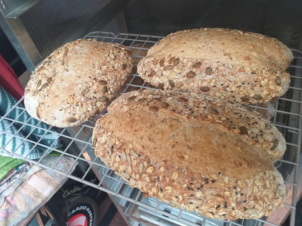 Rustic Artisan Sourdough Multi-Grains Country Loaves On Fermented ...