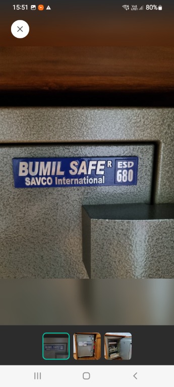 Safe (Bumil ESD 680), Furniture & Home Living, Security & Locks, Safe ...