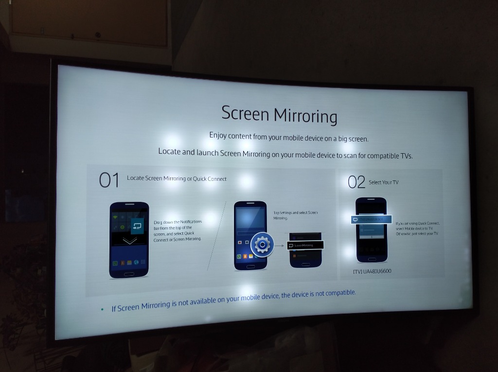 Samsung 48" Curved TV JU6600, TV & Home Appliances, TV & Entertainment ...