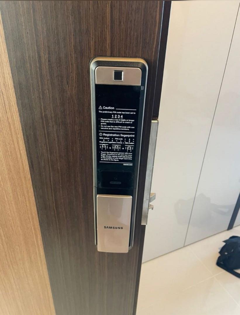 Samsung Digital Door Lock SHP-DP609 Smart lock, push pull, Furniture & Home Living, Security ...