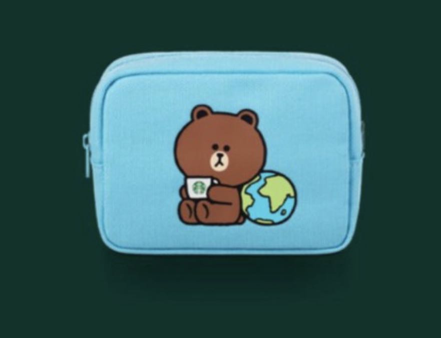 Starbucks Line Friends Pouch Blue Original Limited Edition, Beauty ...
