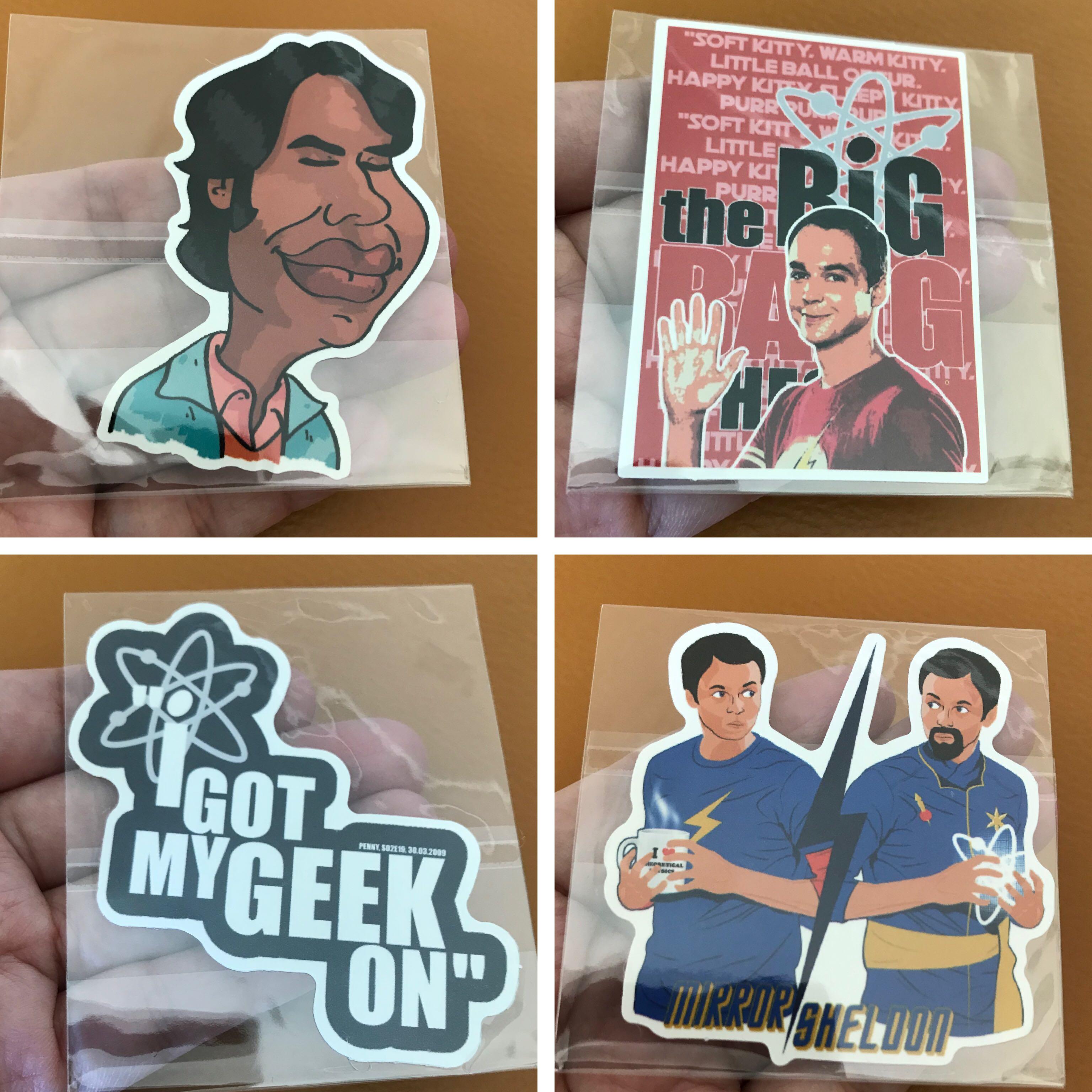 TBBT The Big Bang theory stickers Sheldon cooper Leonard Penny raj ...