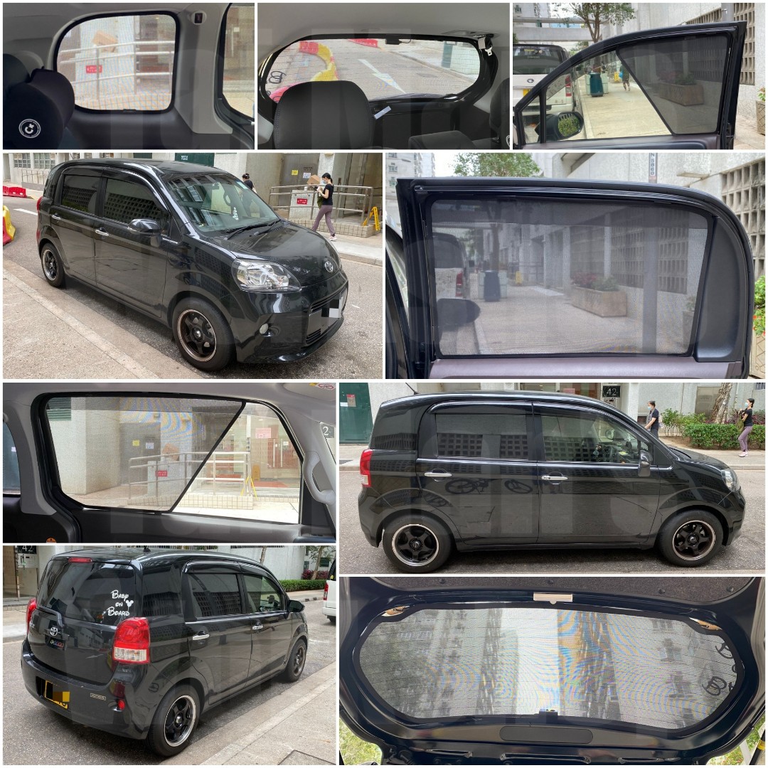 Toyota Spade Porte 專車專用濾光窗網太陽擋, 汽車配件, 改裝、內外零件 - Carousell