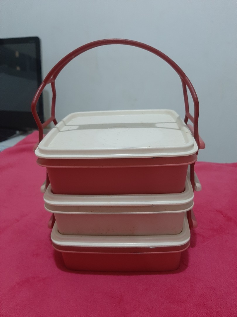 Tupperware 3 tier container, Furniture & Home Living, Kitchenware ...