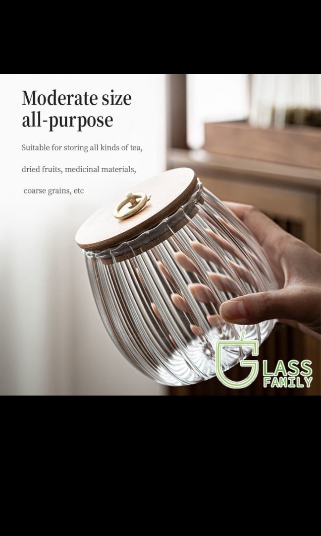 Aesthetic Glass Storage Jars (bundle of 6), Furniture & Home Living ...