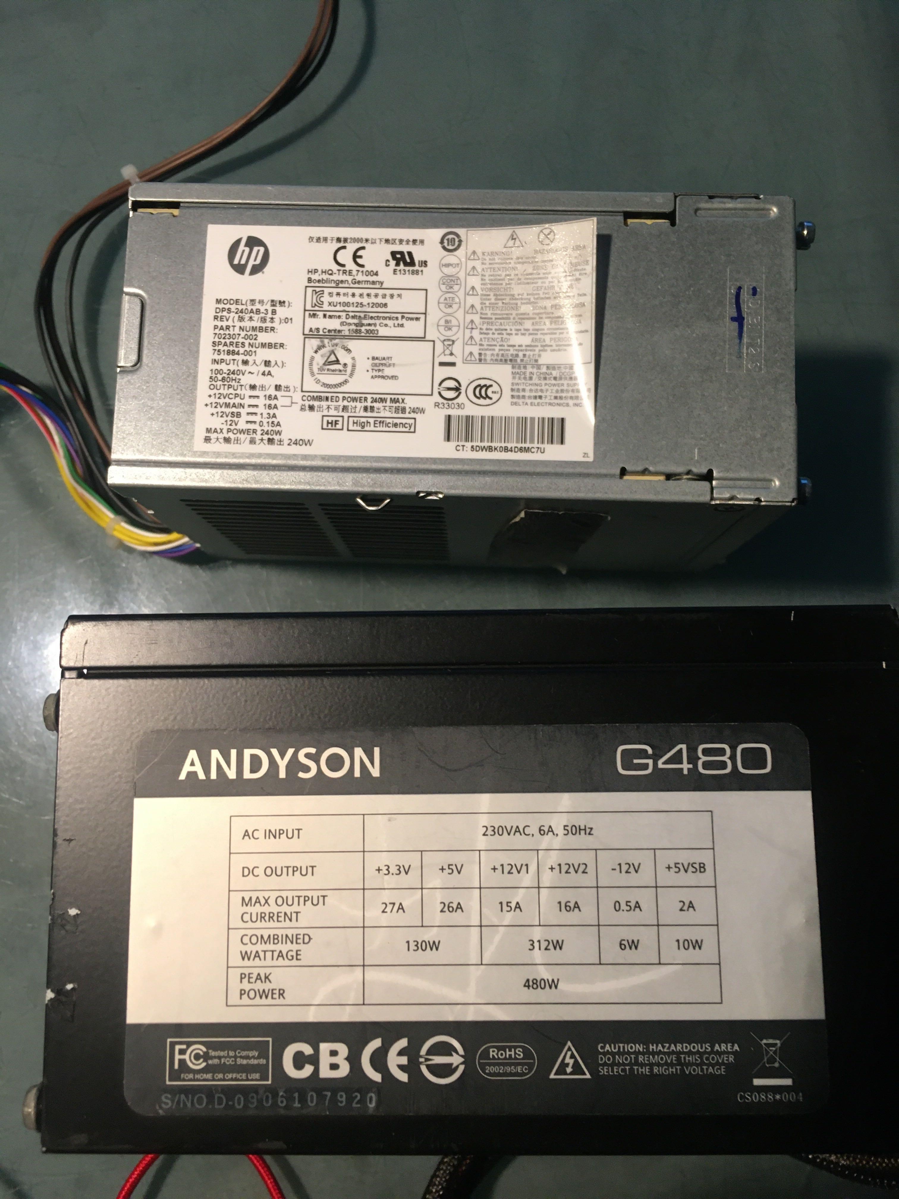 ATX power supply (12-60$) HP Z230/Z240/Z400 PSU, Computers & Tech ...