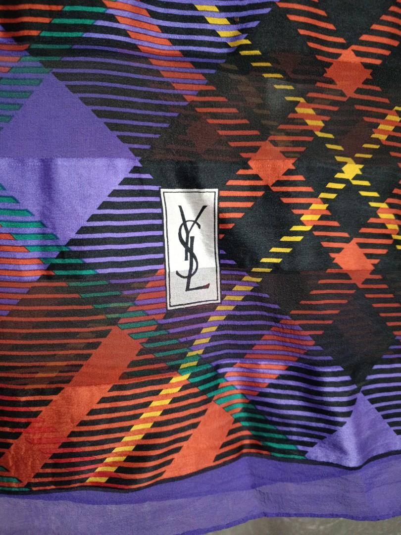 Authentic Vintage YSL Scarf, Women's Fashion, Watches & Accessories ...