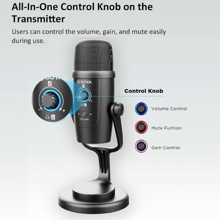 BOYA BY-PM500W Dual Function USB Wireless Microphone Meeting Conference ...