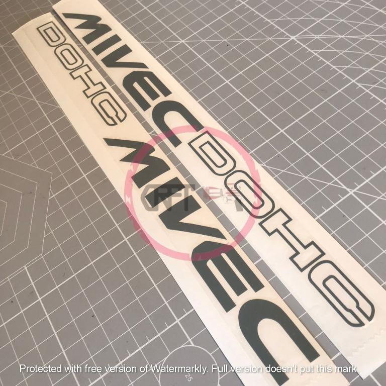 CFS90 Mitsubishi Mivec DOHC 2Pcs Evo Proton Satria Wira Car Stiker ...