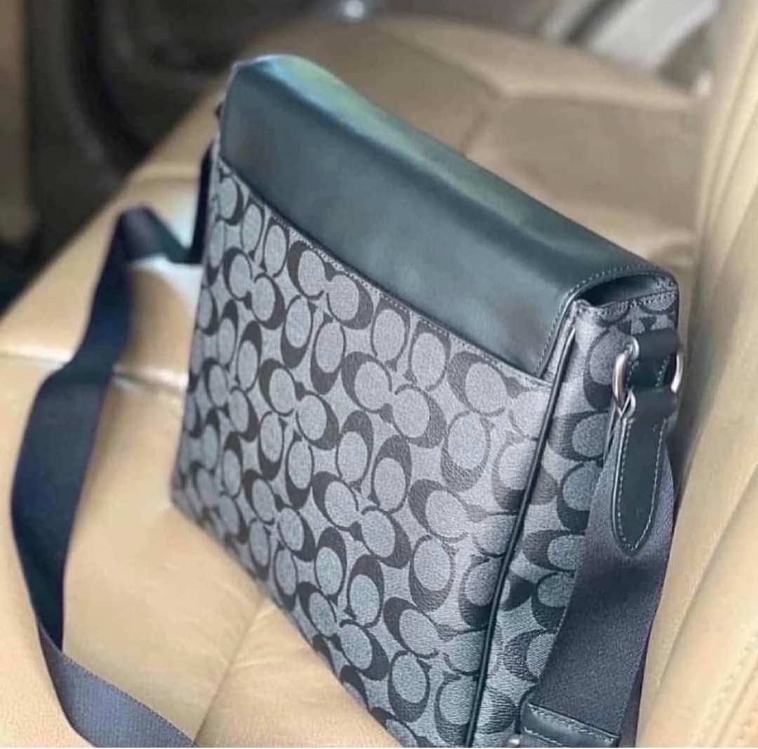 Coach Houston Map Bag In Signature Canvas, Men's Fashion, Bags, Sling ...