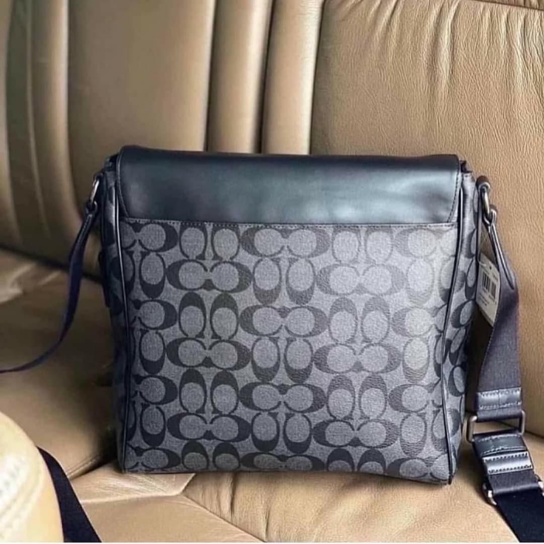 Coach Houston Map Bag In Signature Canvas, Men's Fashion, Bags, Sling ...