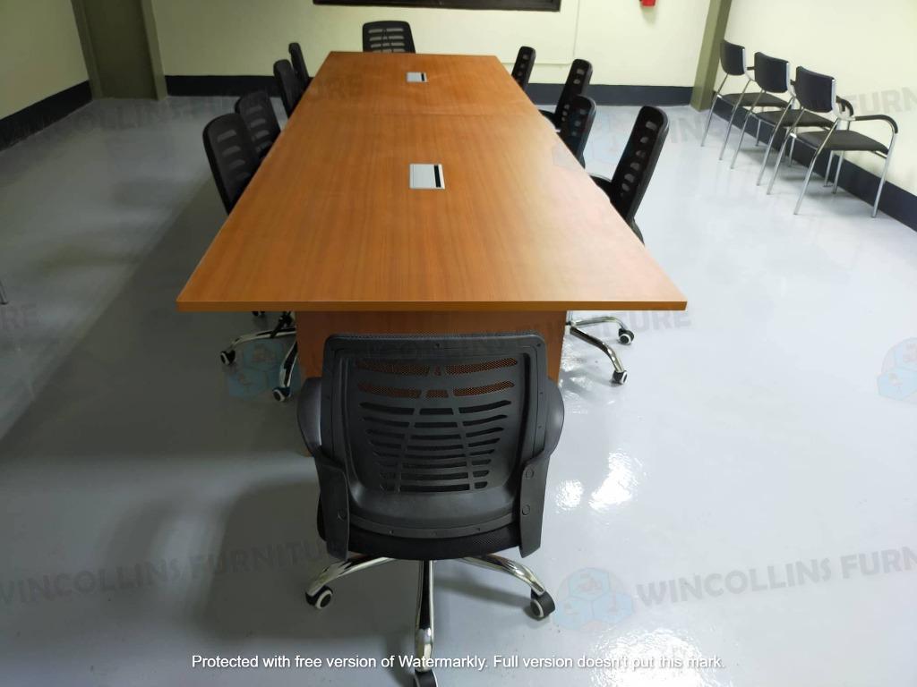 conference table rectangular with wire management box, Furniture & Home ...