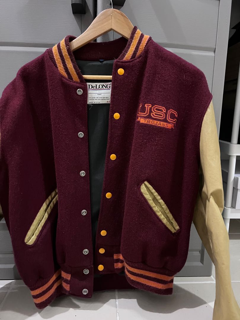 Delong USC Varsity Jacket, Men's Fashion, Coats, Jackets and Outerwear ...