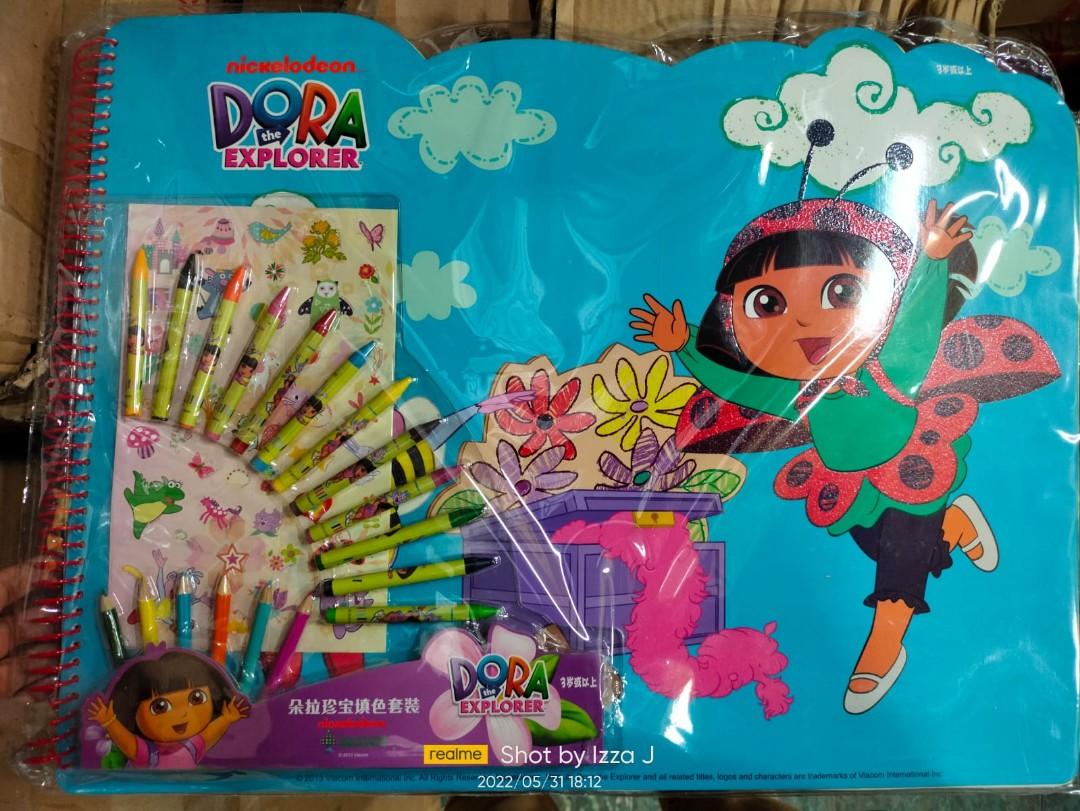 Dora explorer drawing block with crayons, Hobbies & Toys, Stationery ...