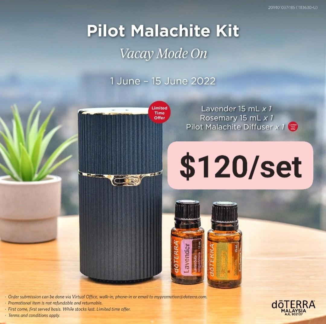 doTERRA Pilot Diffuser (Limited Malachite), Furniture & Home Living ...