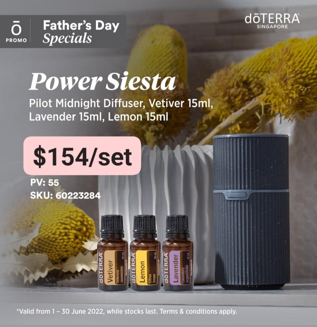 doTERRA Pilot Diffuser with 3EOs, Furniture & Home Living, Home ...