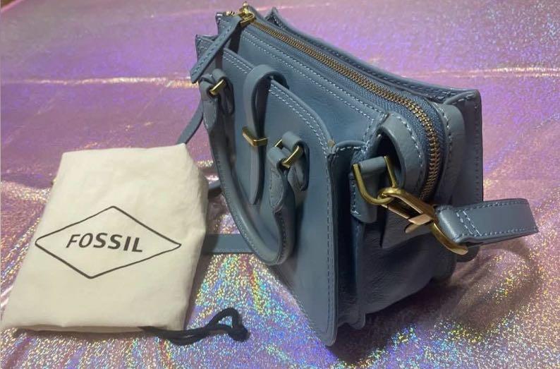 FOSSIL Ryder Mini Satchel in Blue, Women's Fashion, Bags & Wallets ...