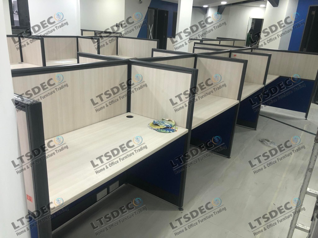 FULL FABRIC WORKSTATION TABLE FURNITURE OFFICE PARTITION, Furniture ...