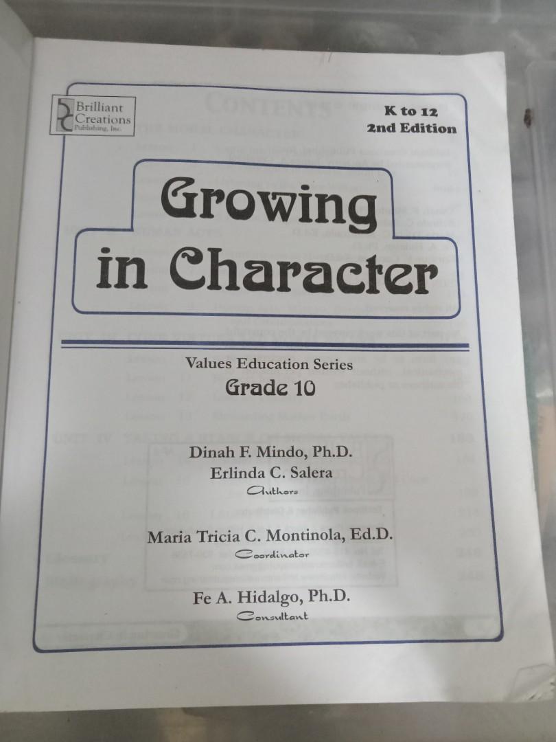 Grade 10 Growing in Character, Hobbies & Toys, Books & Magazines ...