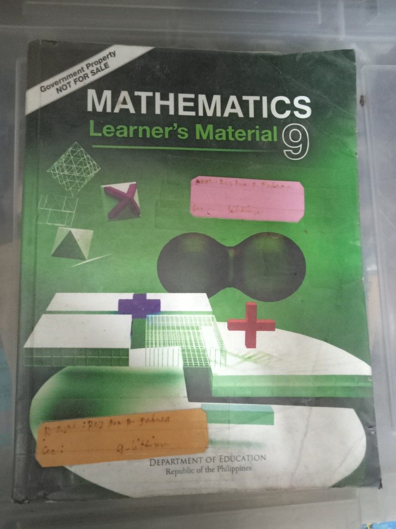 Grade 9 Mathematics Learner's Material, Hobbies & Toys, Books ...