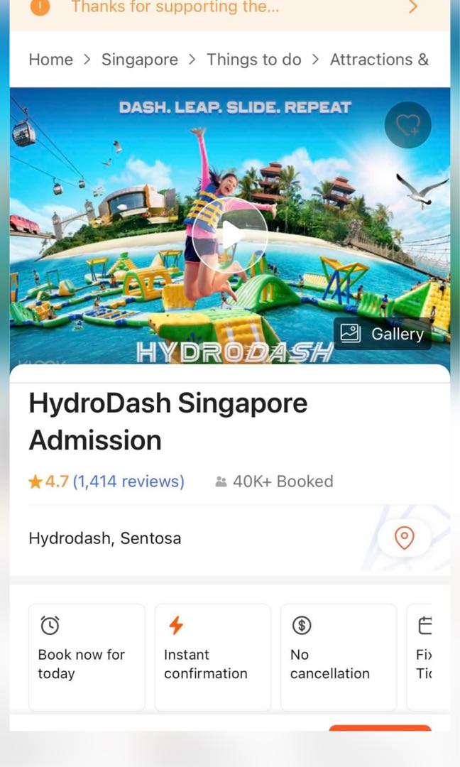Hydrodash tickets, Tickets & Vouchers, Event Tickets on Carousell