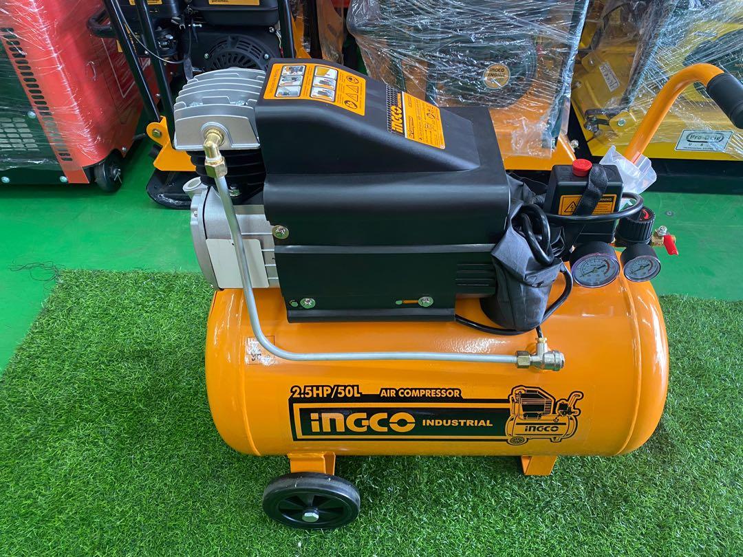 INGCO AIR COMPRESSOR 2.5HP/ 50L, Commercial & Industrial, Construction ...