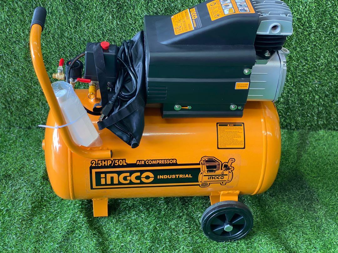 INGCO AIR COMPRESSOR 2.5HP/ 50L, Commercial & Industrial, Construction ...