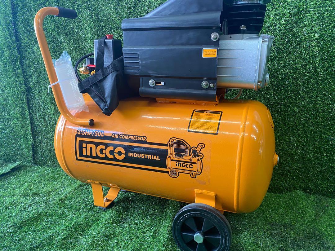 INGCO AIR COMPRESSOR 2.5HP/ 50L, Commercial & Industrial, Construction ...