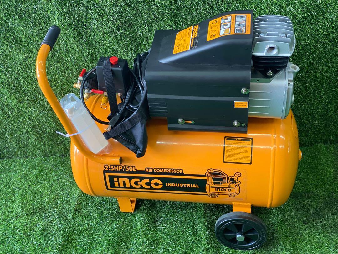 INGCO AIR COMPRESSOR 2.5HP/ 50L, Commercial & Industrial, Construction ...