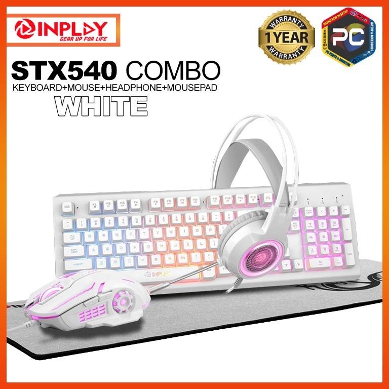 INPLAY 4 IN 1 PERIPHERALS COMBO STX540 / WHITE, Computers & Tech, Parts ...