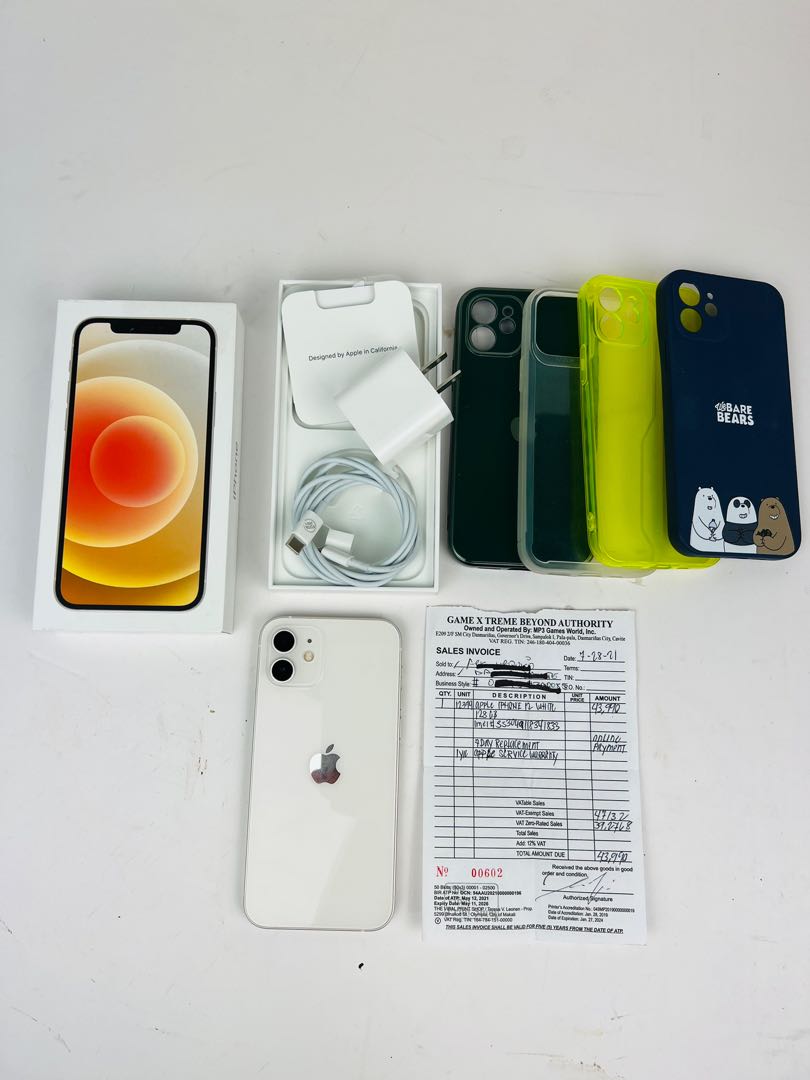 iPhone 12 128GB 5G WHITE FACTORY UNLOCKED WITH APPLE WARRANTY, Mobile ...