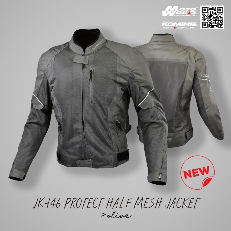 Komine JK-146 Protect Half Mesh Motorcycle Riding Jacket, Motorcycles, Motorcycle Apparel on ...