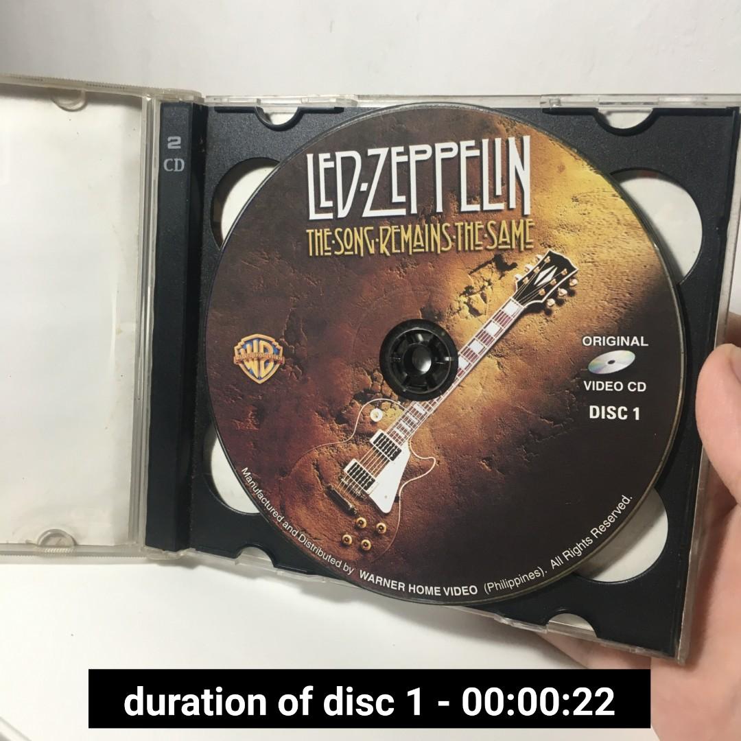 Led Zeppelin The Song Remains the Same VCD video cd (Warner Home Video ...