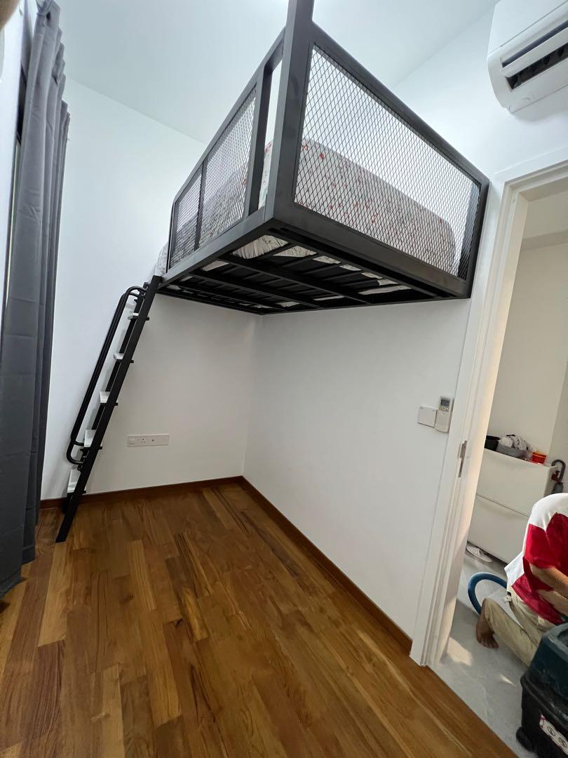 Steel Legless Ceiling Mounted Loft Bed System, Furniture & Home Living ...