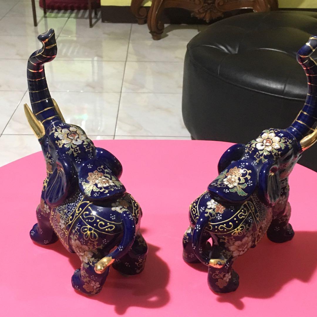 lucky chinese elephant figurine, Furniture & Home Living, Home Decor ...