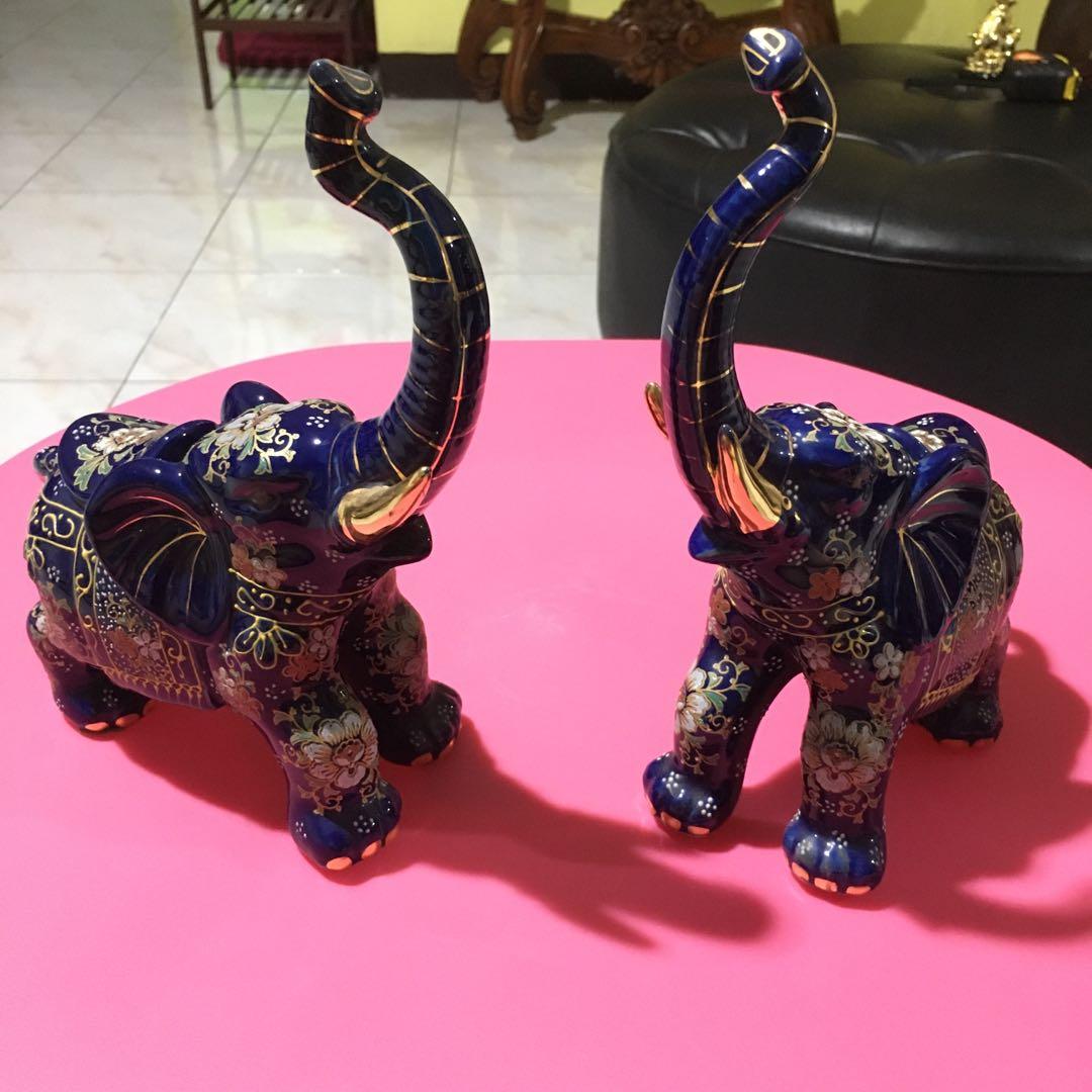 lucky chinese elephant figurine, Furniture & Home Living, Home Decor ...