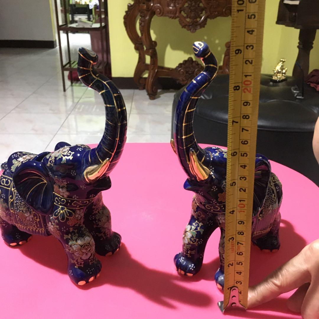 lucky chinese elephant figurine, Furniture & Home Living, Home Decor ...