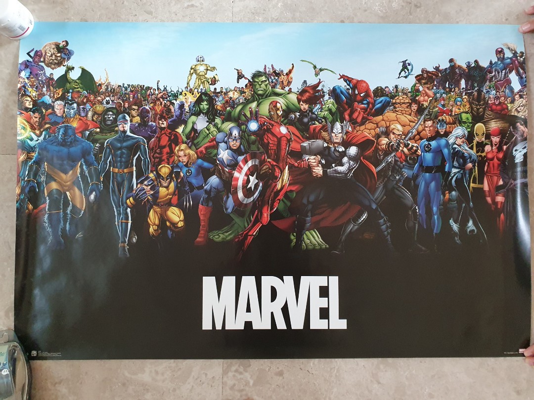 Marvel poster, Hobbies & Toys, Memorabilia & Collectibles, Fan ...