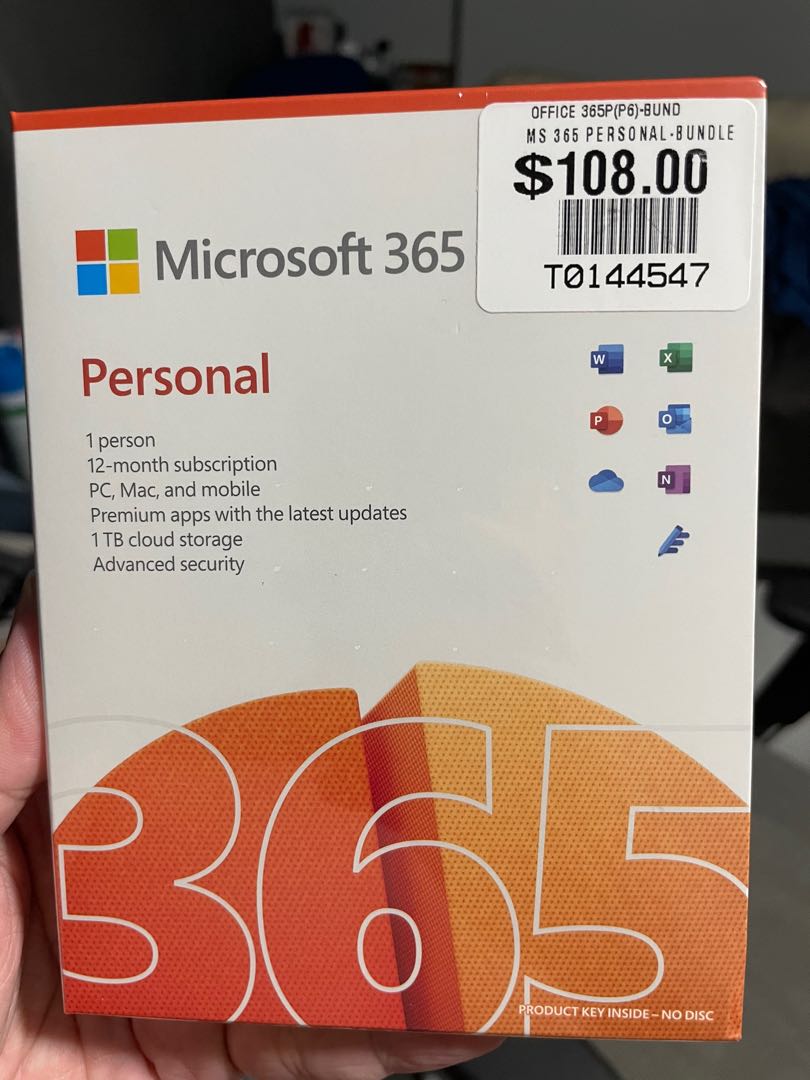 Microsoft Office 365 personal 1-year subscription, Computers & Tech ...