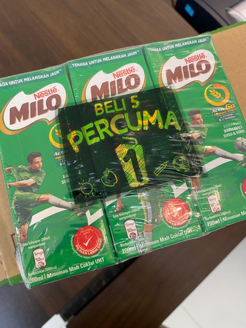 Milo Ready to drink 200 ML x 6, Food & Drinks, Packaged & Instant Food ...