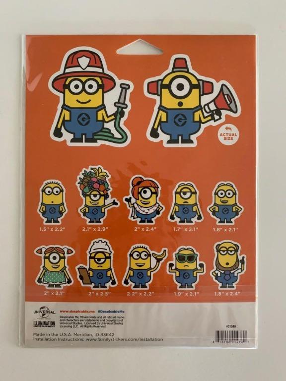 Minion Car Stickers from Universal Studio Orlando, Car Accessories ...