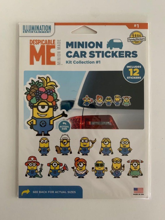 Minion Car Stickers from Universal Studio Orlando, Car Accessories ...
