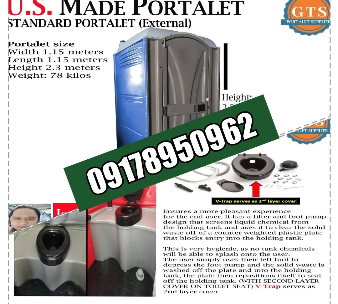 Portalet Portable Toilet, Furniture & Home Living, Bathroom & Kitchen ...